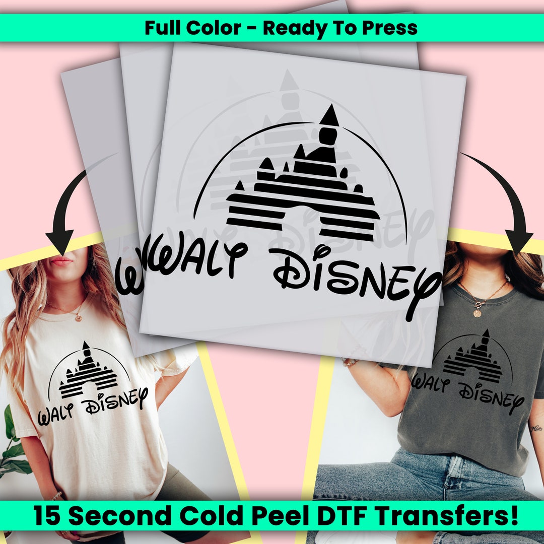 Walt Disney DTF Transfer, Ready to Press, Disneyworld Personalized DTF ...
