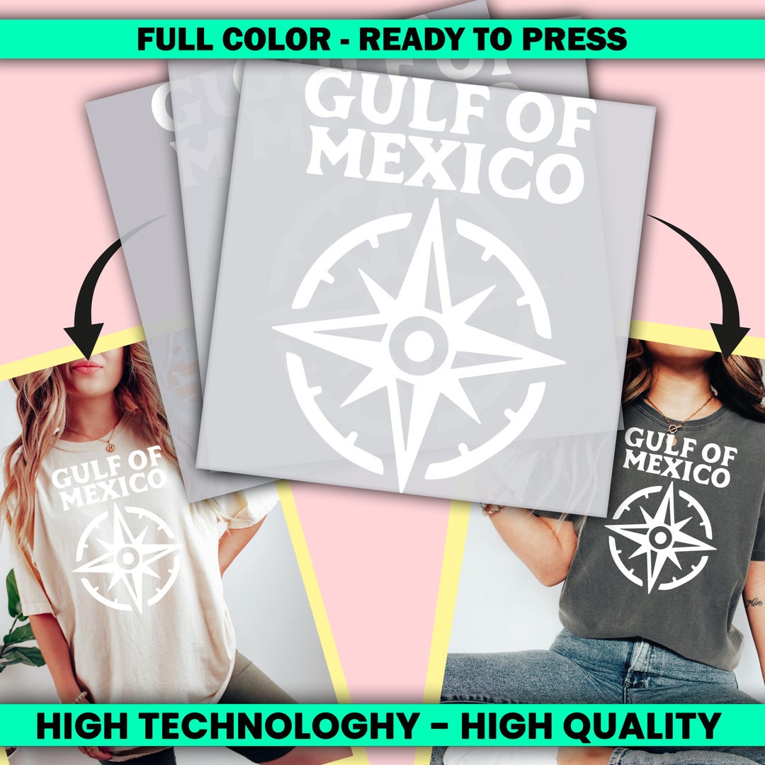 Gulf of Mexico Dtf Transfers, Golfo De Mexico 1550 Ready to Press ...