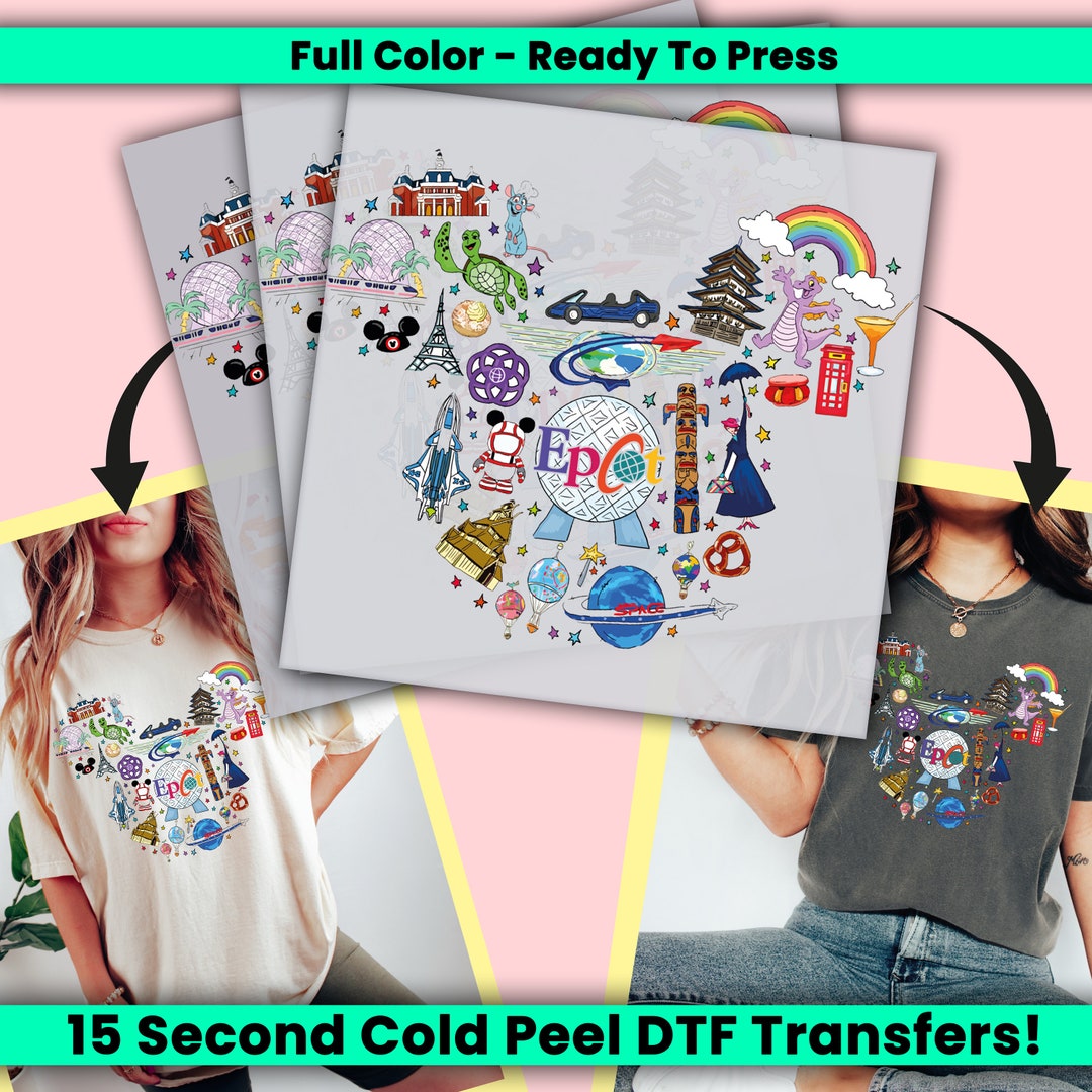 Disney Epcot Center DTF Transfer, Ready to Press, Disneyworld ...