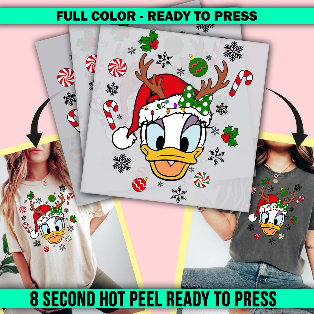 Disney Retro Daisy Duck DTF Transfer, Mouse and Friends Ready to Press ...