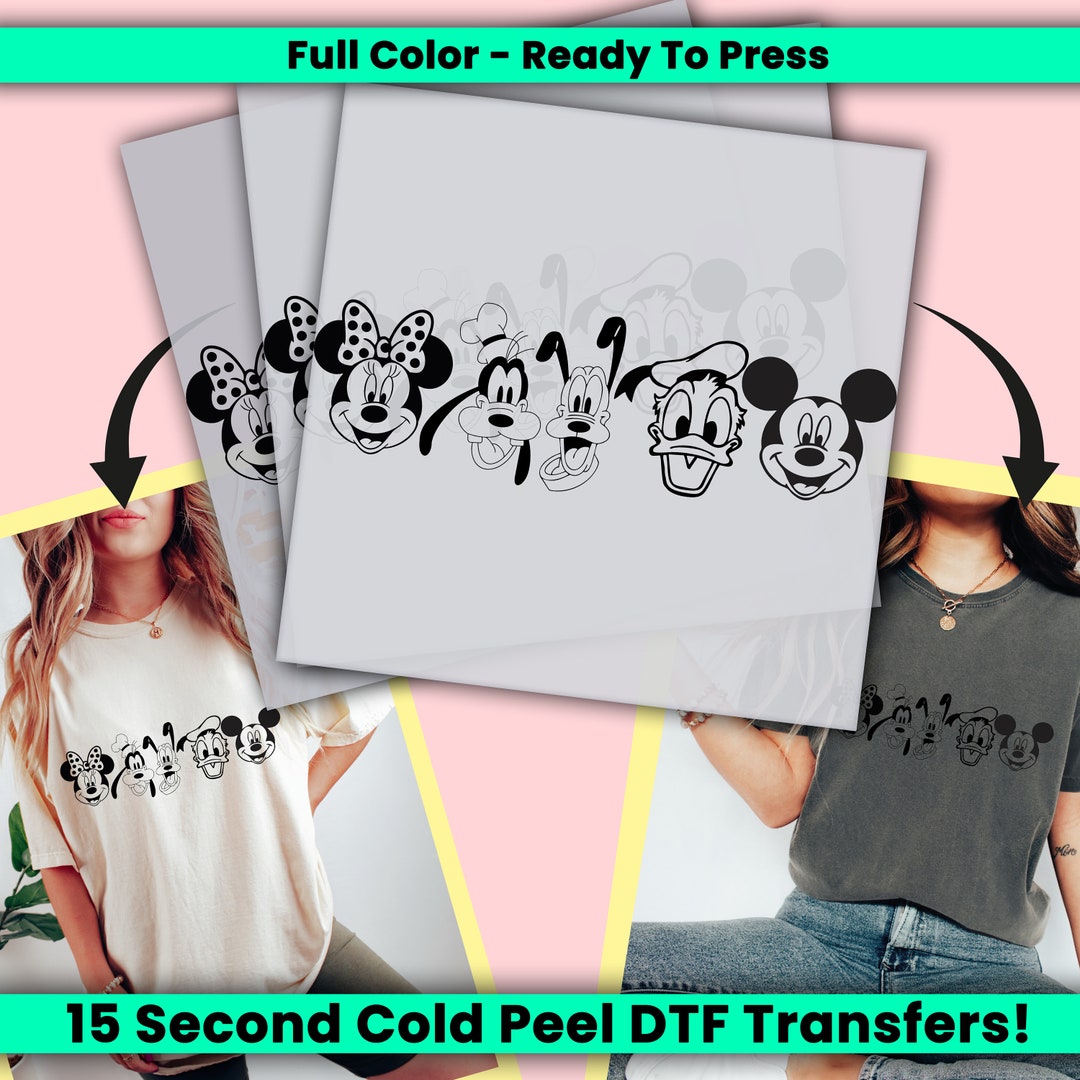 Disney Friends DTF Transfer, Ready to Press, Disneyworld Personalized ...