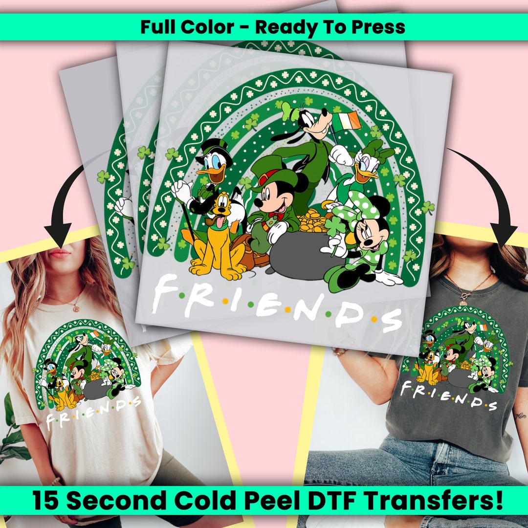 Disney Friends DTF Transfer, Ready to Press, Disneyworld Personalized ...