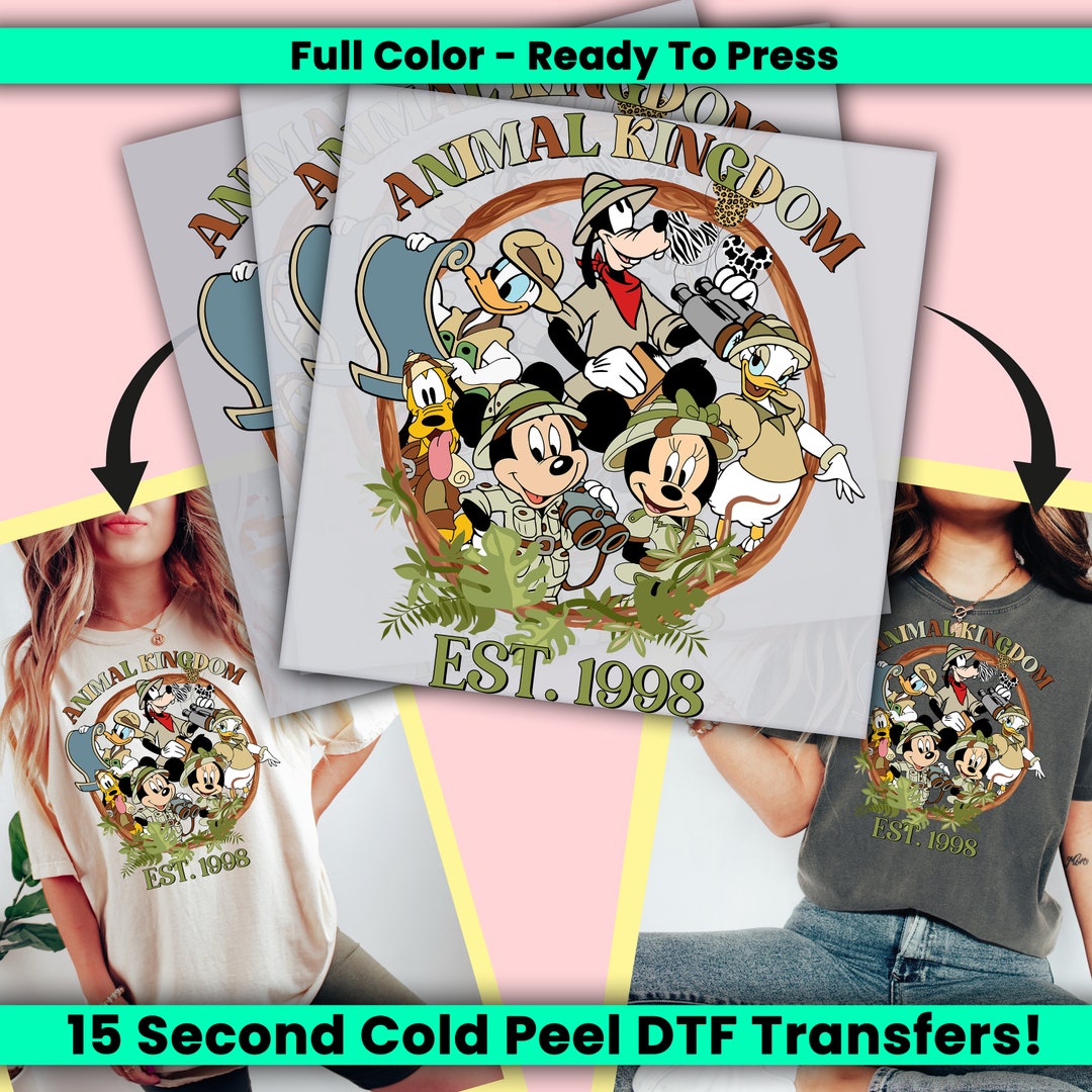 Disney Animal Kingdom DTF Transfer, Ready to Press, Personalized DTF ...