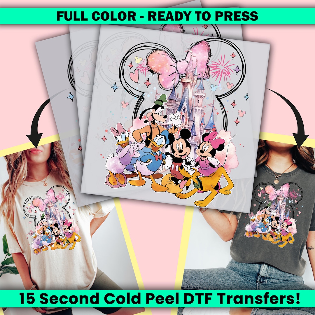 Daisy Duck DTF Transfer, Minnie Ready to Press, Disneyworld ...