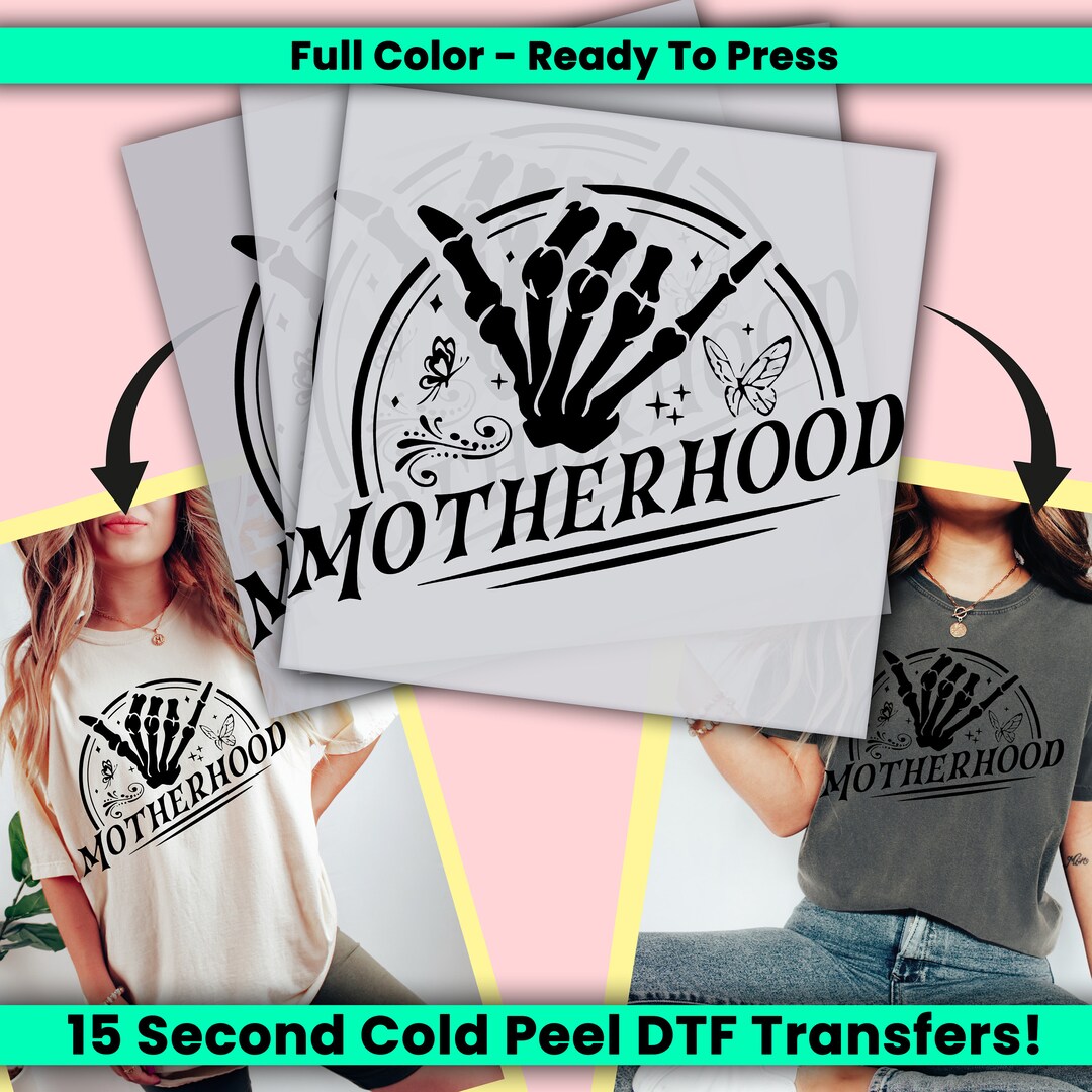 Motherhood Skeleton DTF Transfer, Ready to Press, Personalized DTF Transfers, Heat Press, DTF ...