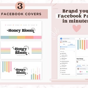Retro Facebook Cover Template, Rainbow Business Facebook Group Cover ...