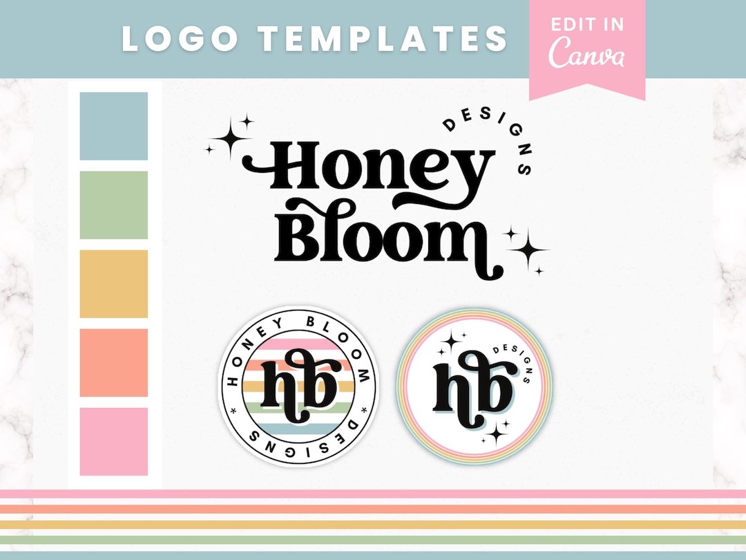 Colorful Logo Design Simple, Minimalist Logo DIY Canva, Rainbow ...