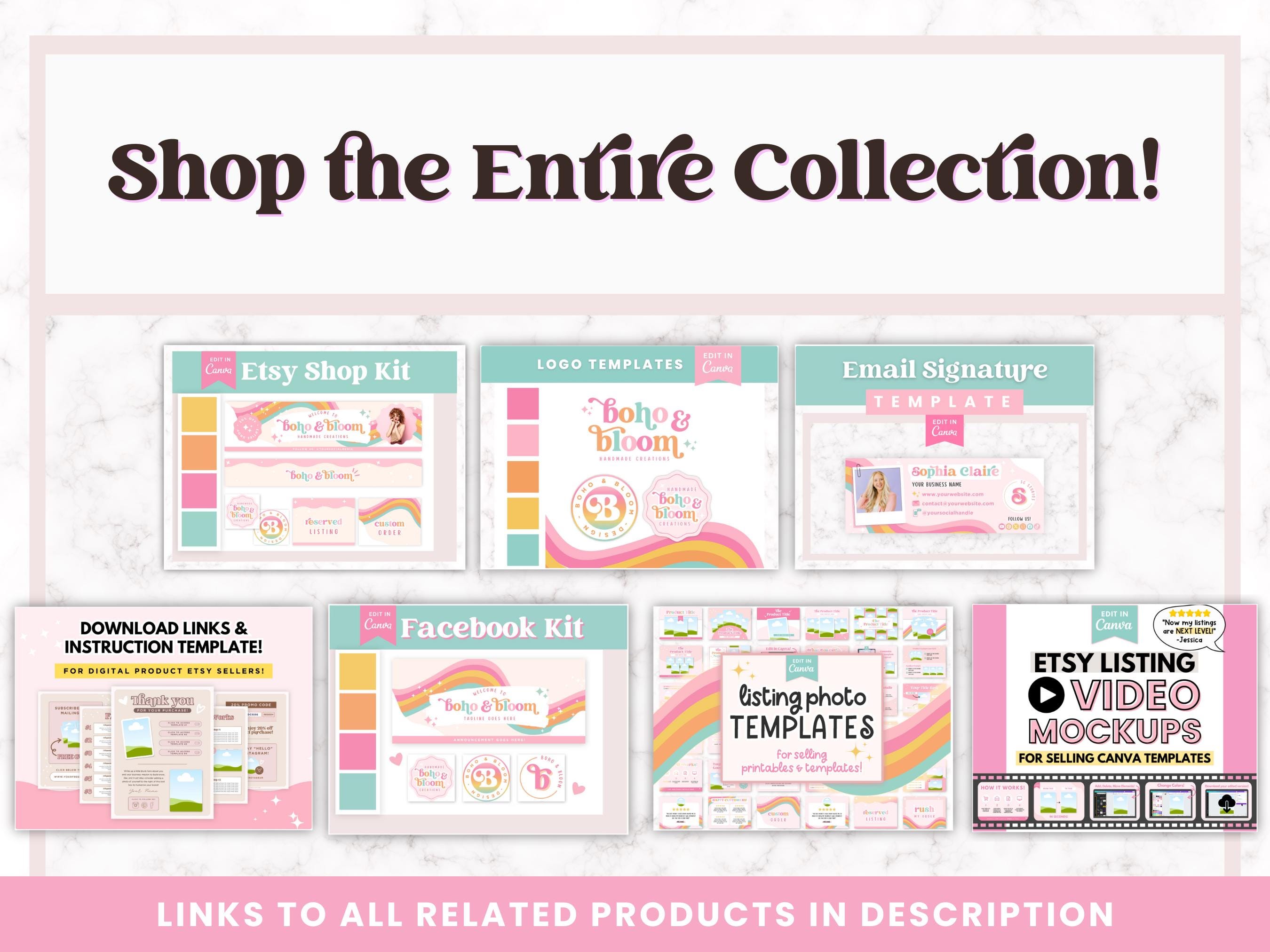 Cute Email Signature Template, Pink Canva Email Template, Boho Email ...