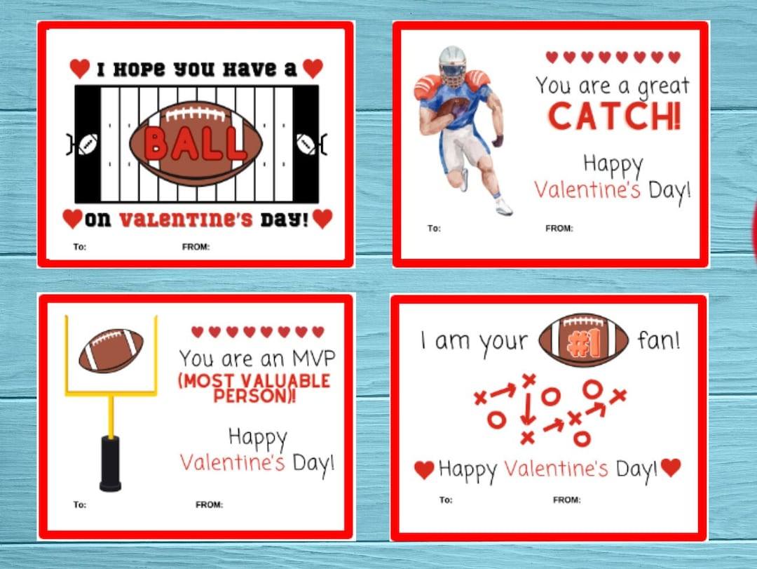 Football Valentine Cards - Etsy
