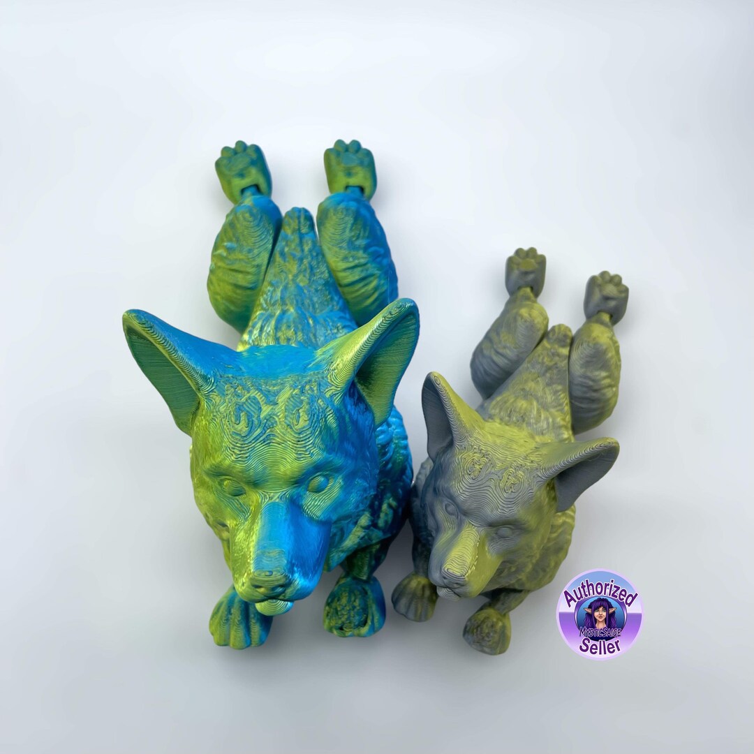 Articulated Corgi 3d Printed Fidget Sensory Toy - Etsy