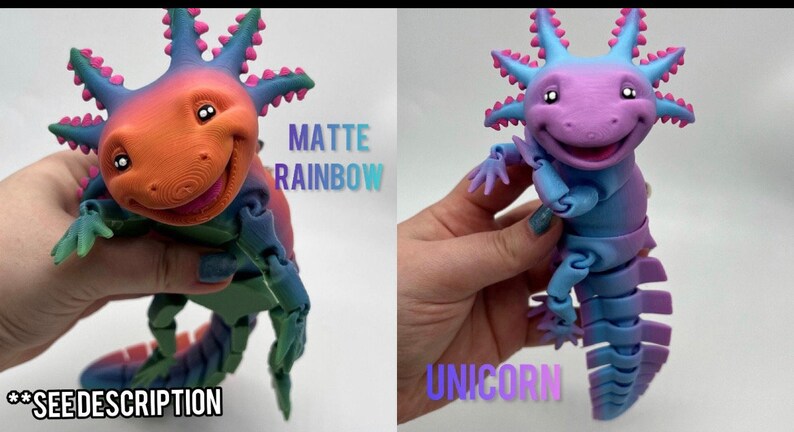 Smiling Axolotl Fidget Toy Articulated Sensory Fidget - Etsy