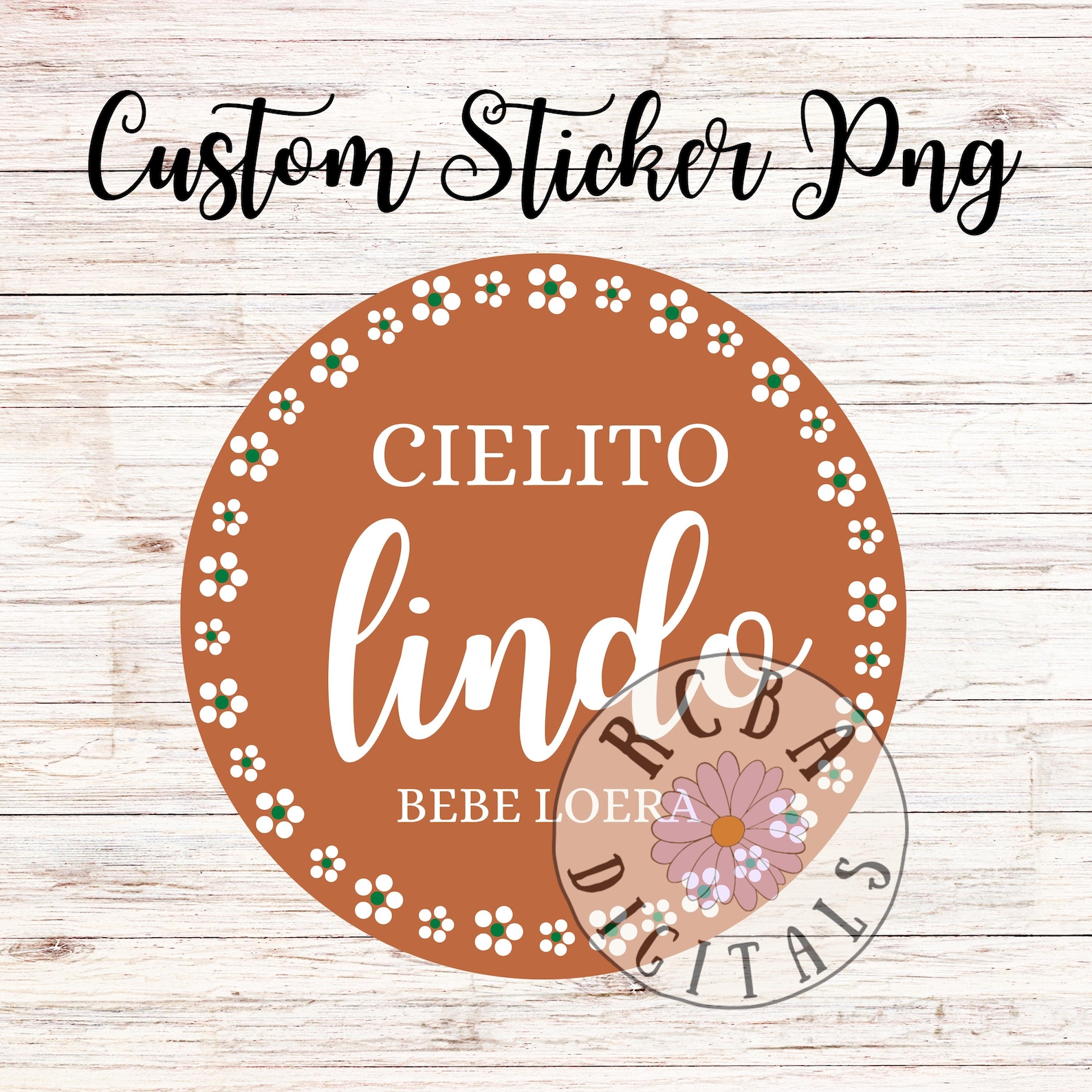 Cielito Lindo Baby Shower Sticker, PNG, Printable, Party Favor, Custom ...