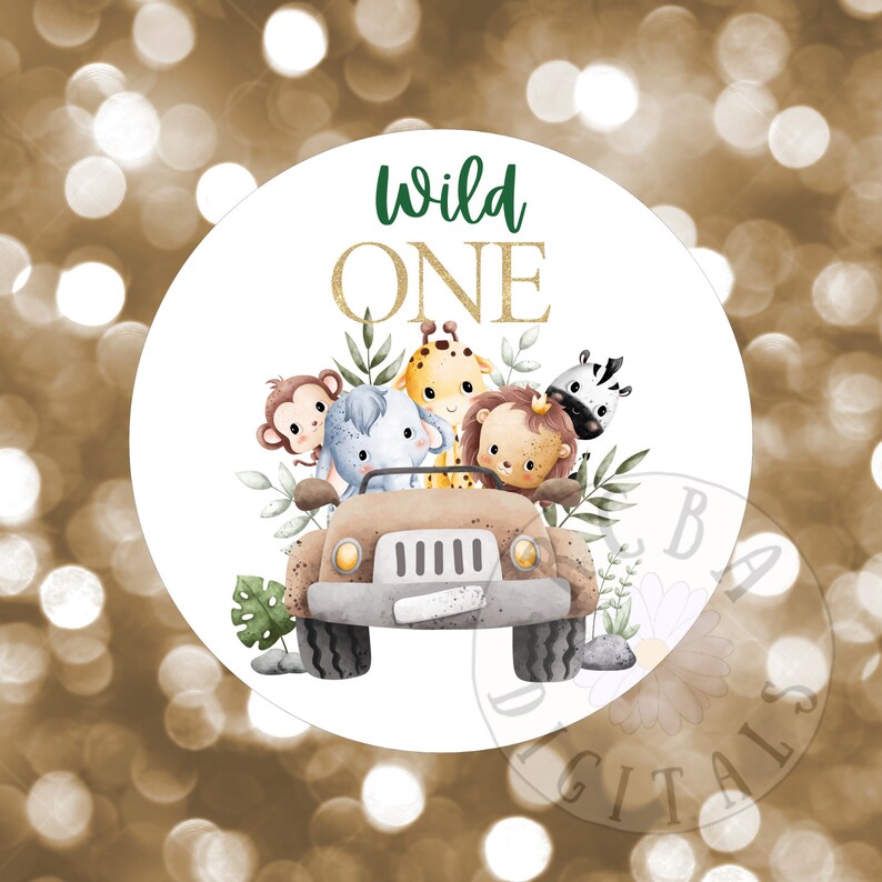 Wild One Sticker, PNG, Sticker, Party Favor, Template, File, Digital ...
