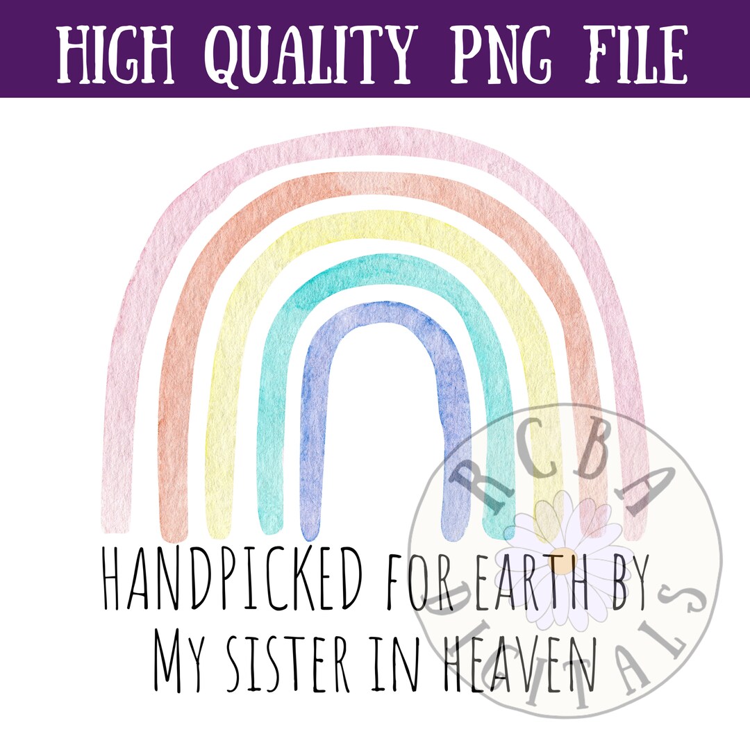 Rainbow Baby PNG, Rainbow PNG, Printable, Onesie, Digital File, Sister ...