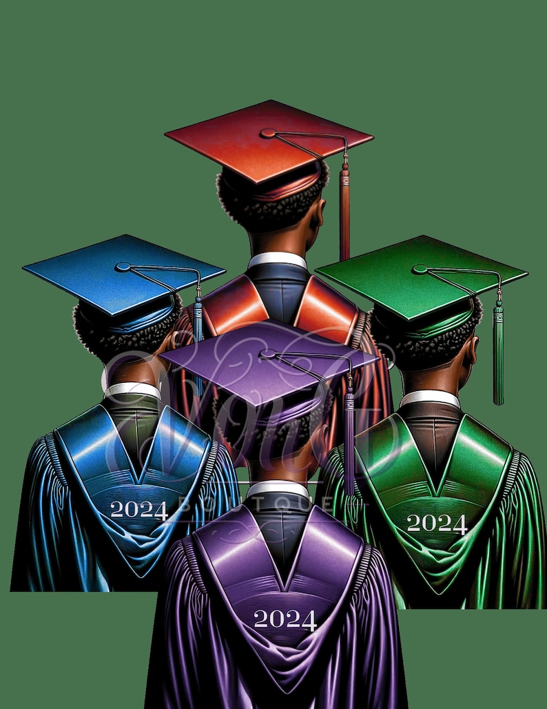 Blackman Graduate, Cap and Gown, African American Male, Graduation Png ...