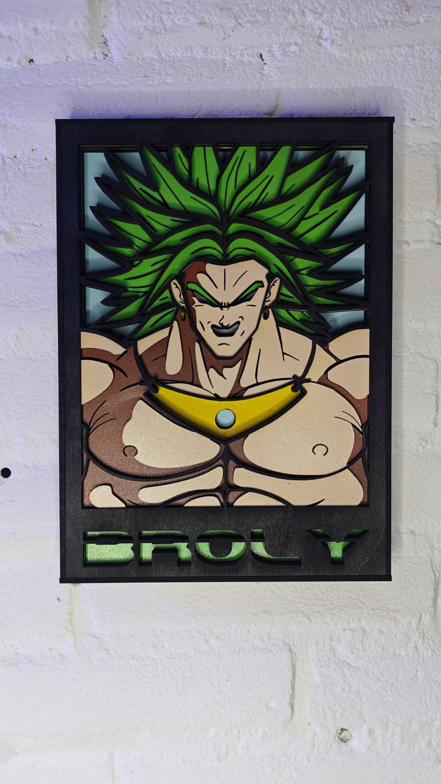 Wooden Wall Decoration "broly – Saiyan Fury" (dragon Ball) - Etsy