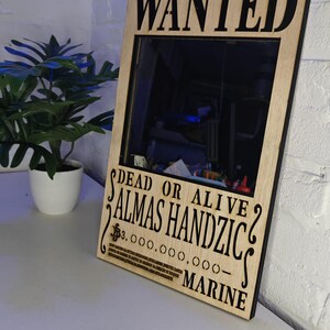 Personalized Wanted Poster Mirror – Custom Wooden Engraved Wall Decor ...