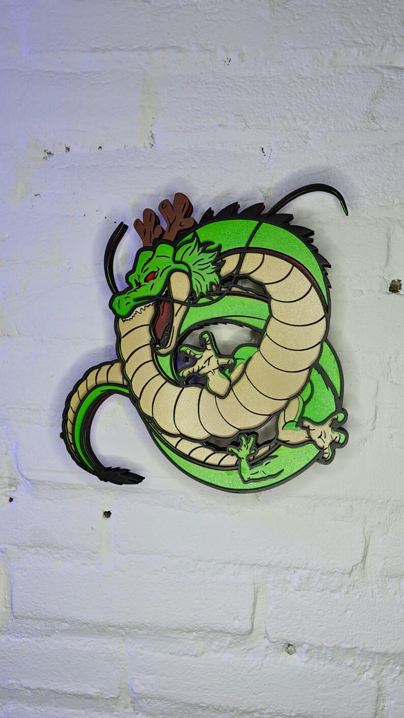 Shenron Wooden 3D Artwork – Dragon Ball Z - Etsy