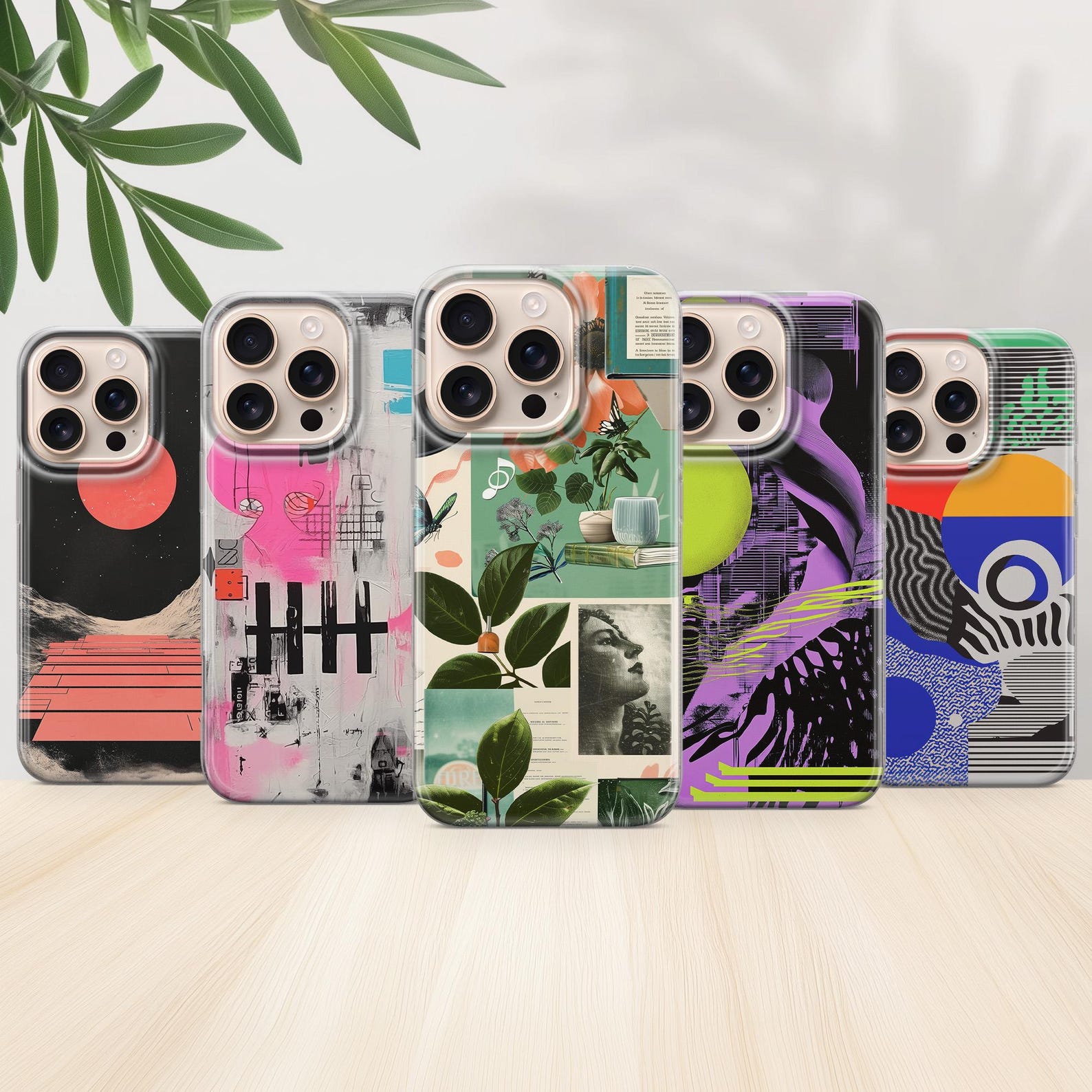 FLORAL COLLAGE Phone Case: Botanical Cover for Iphone, Samsung & Google ...