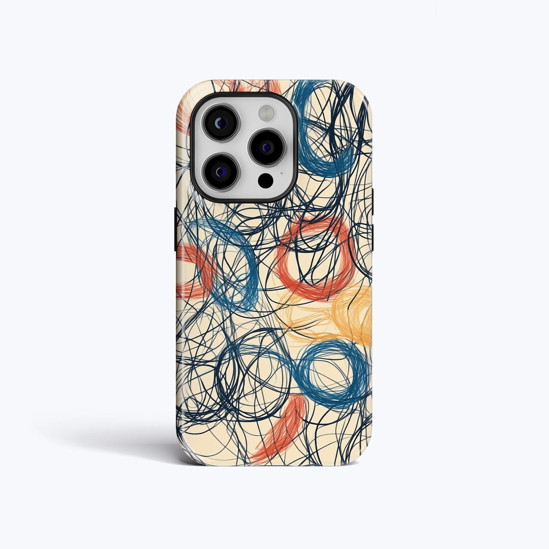 SCRIBBLE CHAOS Phone Case, Pencil Line Cover Fit for iPhone 16 Pro Max ...