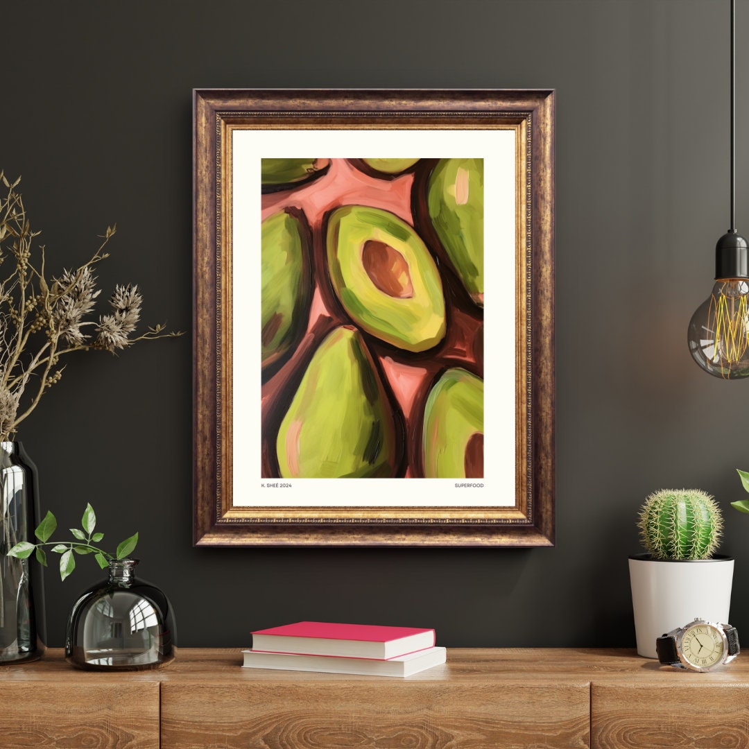 Avocados Painting Art Print Kitchen Wall Art Modern Contemporary Art ...