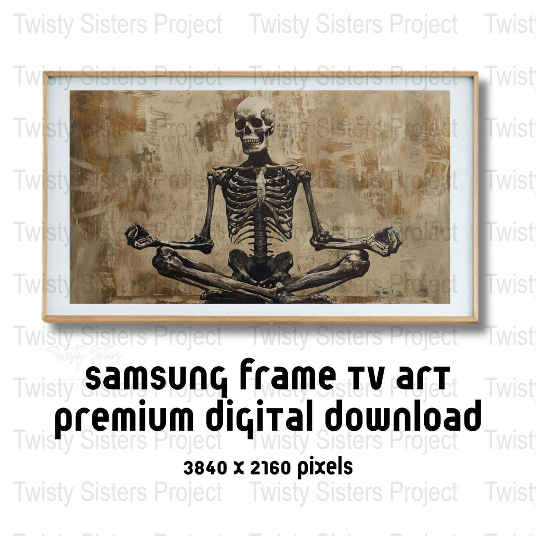 Skeleton Digital Art for Samsung Frame TV, Antique Style Skeleton ...