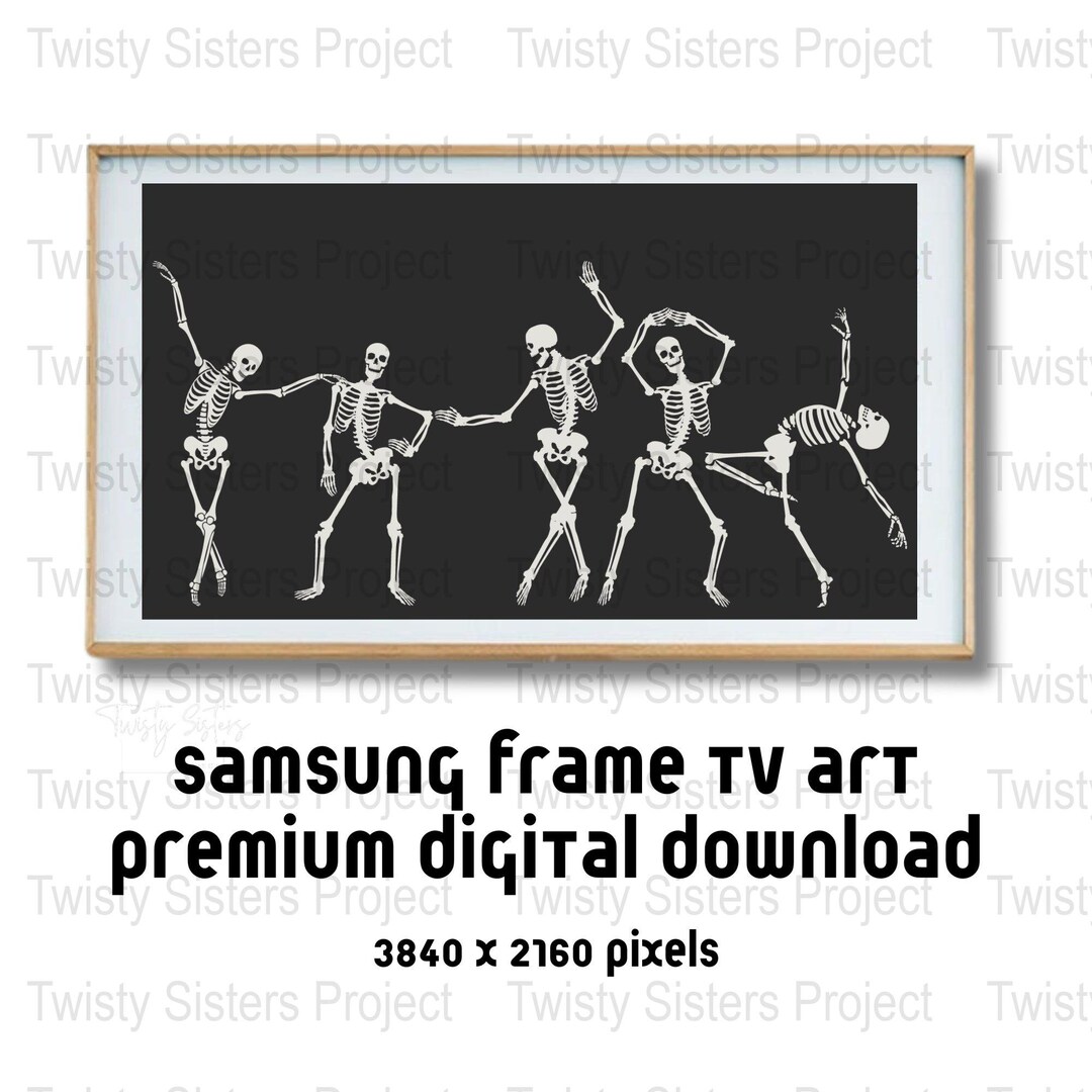 Skeleton Dance Artwork, Samsung Frame TV, Digital Download, Scary ...