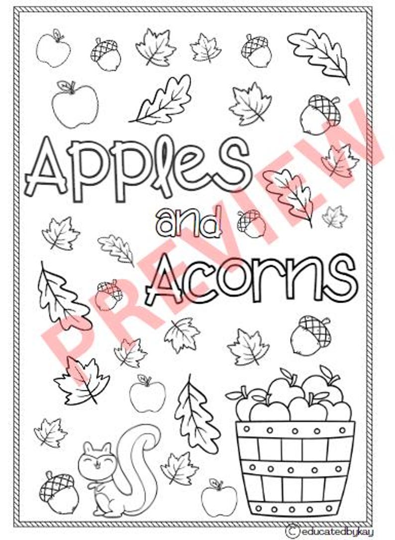 Fall Coloring Pages - Etsy