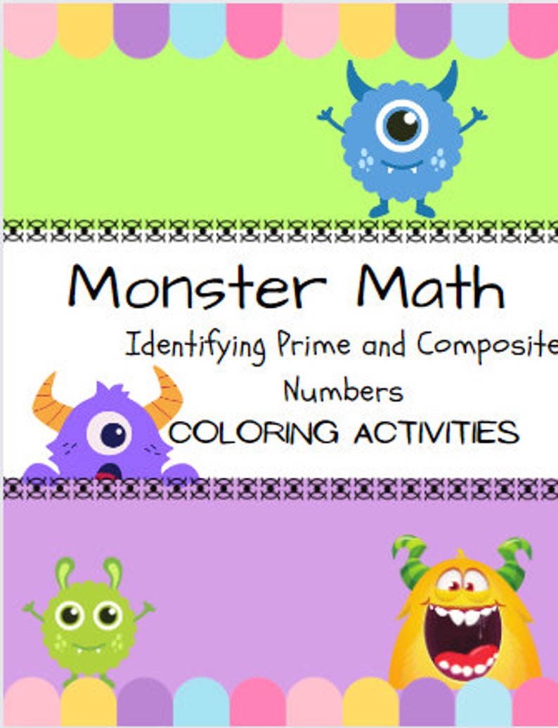 Monster Math: Identifying Prime and Composite Numbers Coloring ...