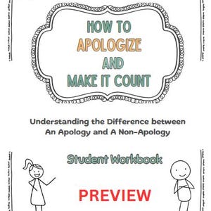 How to Apologizesocial Emotional Character Education Lesson-school ...