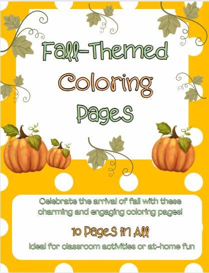 Fall Coloring Pages - Etsy