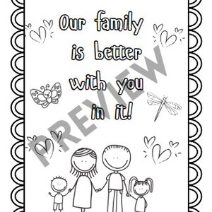 Affirmation Coloring Pages for Children in Adoptive Families - Etsy