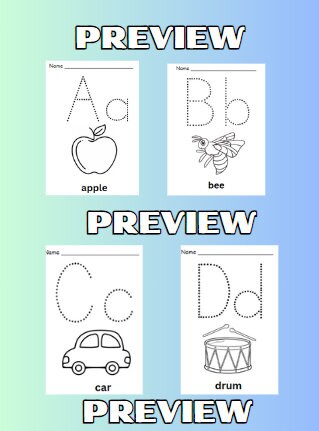 Alphabet Phonics Coloring Pages - Etsy