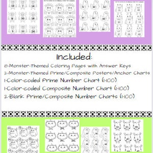 Monster Math: Identifying Prime and Composite Numbers Coloring ...