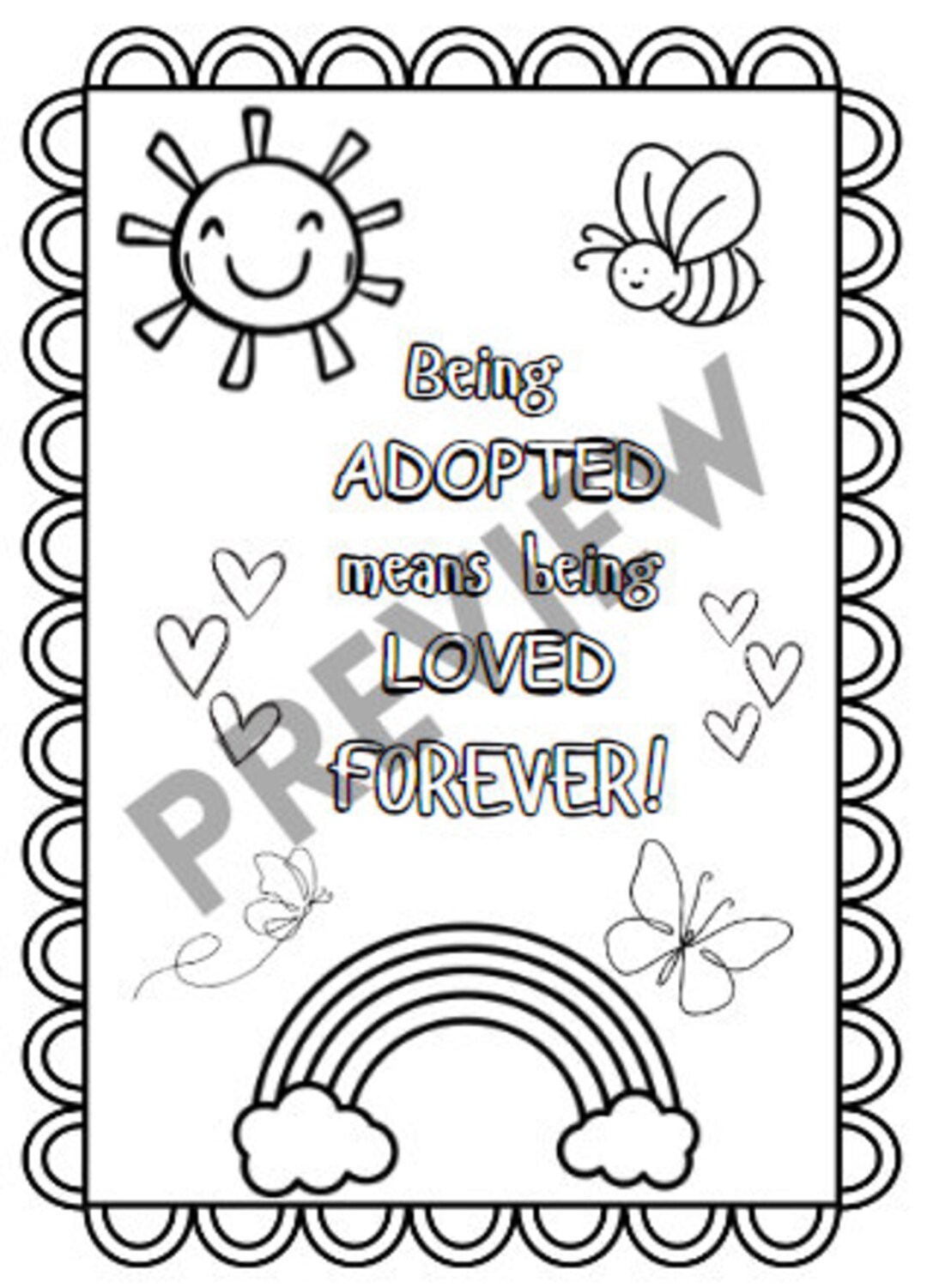 Affirmation Coloring Pages for Children in Adoptive Families - Etsy