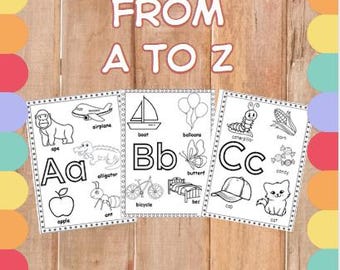 ABC Coloring Pages for Kids, Learning Letters, Alphabet Coloring ...