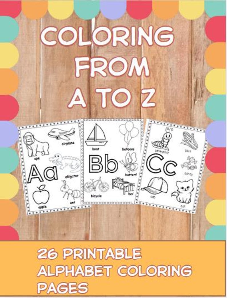Alphabet Coloring Pages| Abcs| Coloring From A to Z Printable Coloring ...