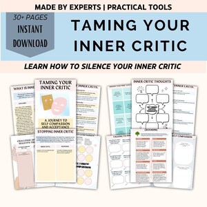 Inner Critic Therapy Workbook for Self-help and Self Care Therapy Tools ...