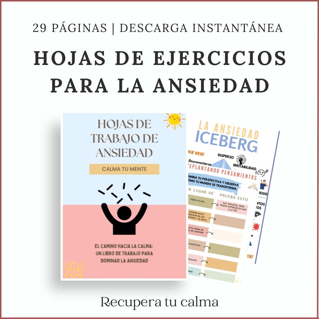 Spanish Therapy Workbook Bundle PDF | CBT, ACT, Anxiety, Self-esteem ...