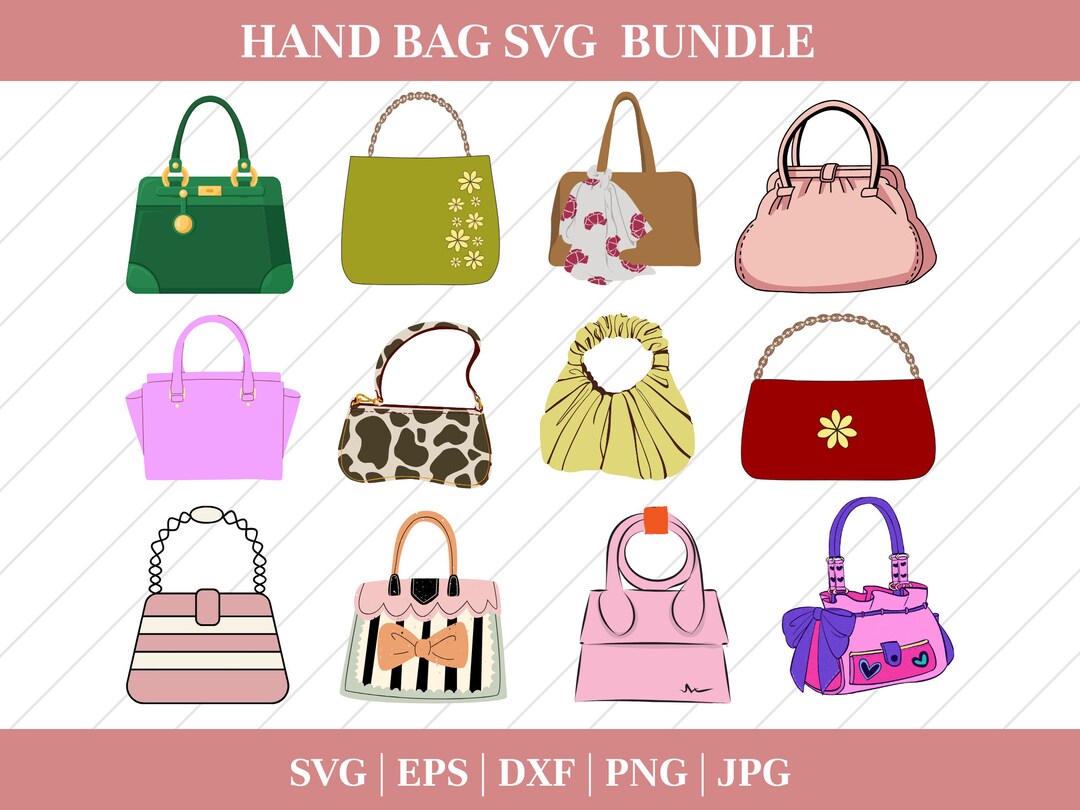 Handbags SVG, Handbags Bundle SVG, Purse SVG, Hand Purse Svg, Fashion ...