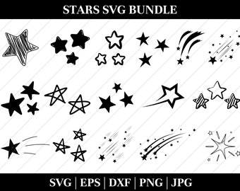 Star SVG Bundle, Star SVG, Christmas Star Svg, Night Star Svg, Shinning ...