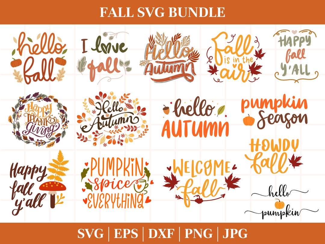 Fall SVG, Fall SVG Bundle, Autumn Svg, Thanksgiving Svg, Fall Svg ...