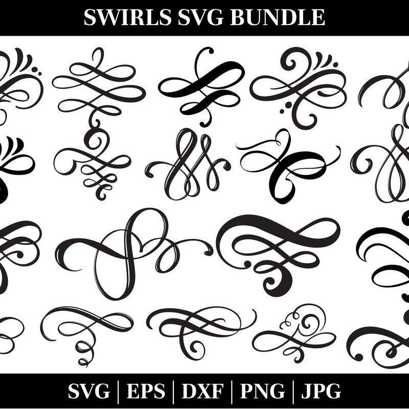 Swirl Stencil Svg - Etsy