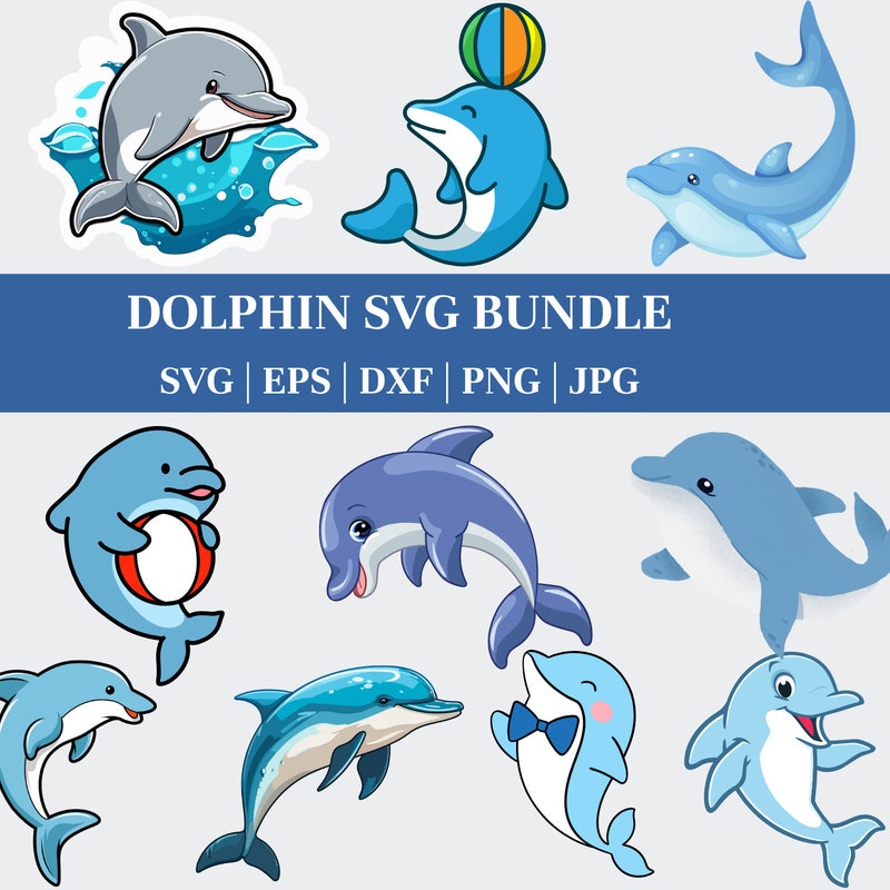 Dolphin Svg Files - Etsy