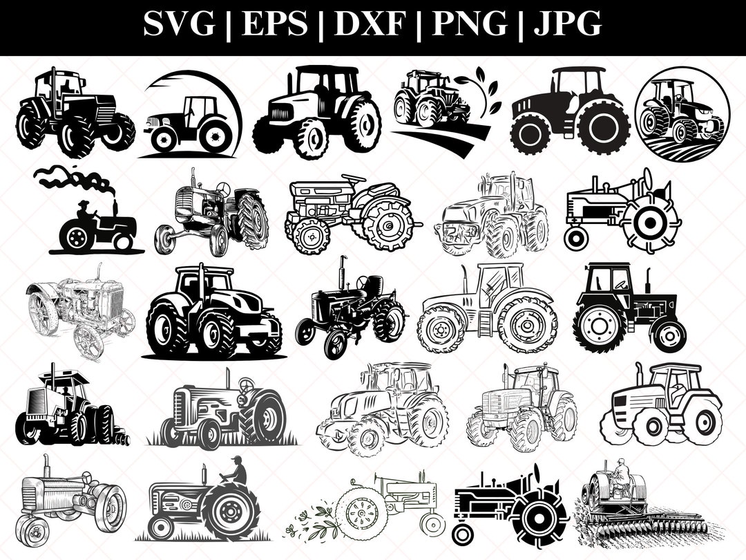 Tractor SVG Bundle, Tractor PNG Bundle, Tractor Clipart, Tractor SVG ...