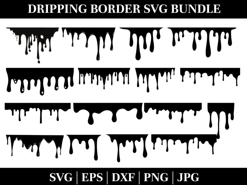 Dripping Borders Svg,dripping Svg,dripping Borders Clipart,choclate ...