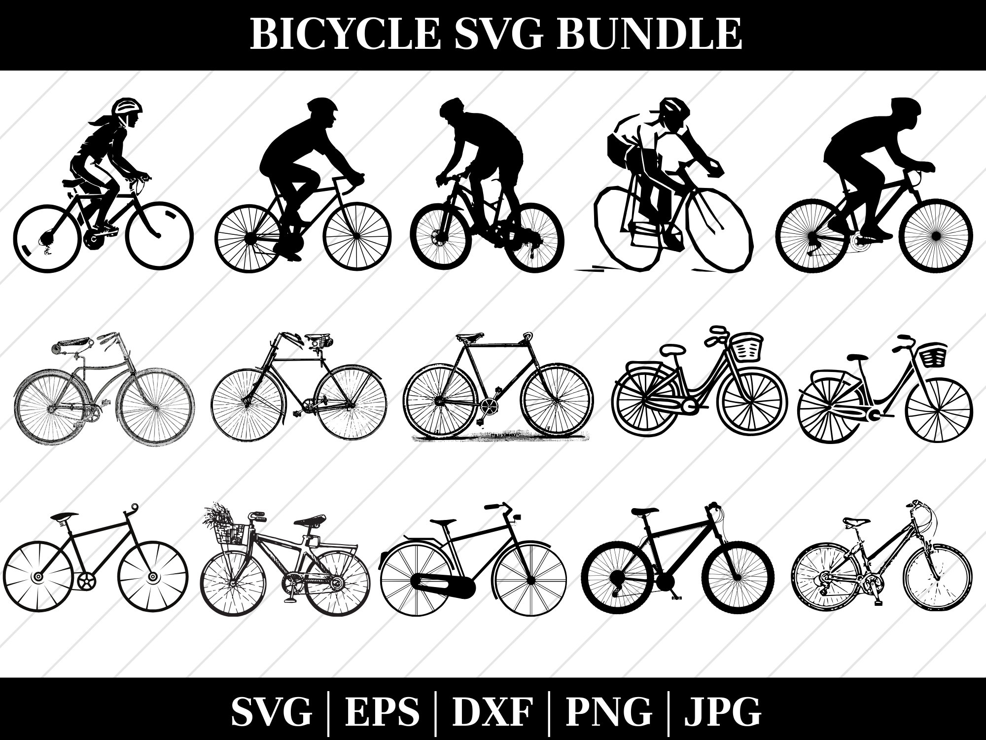 Bicycle Svg, Bike Svg, Bike Clipart, Mountain Bike Svg, Biker Cut Files ...