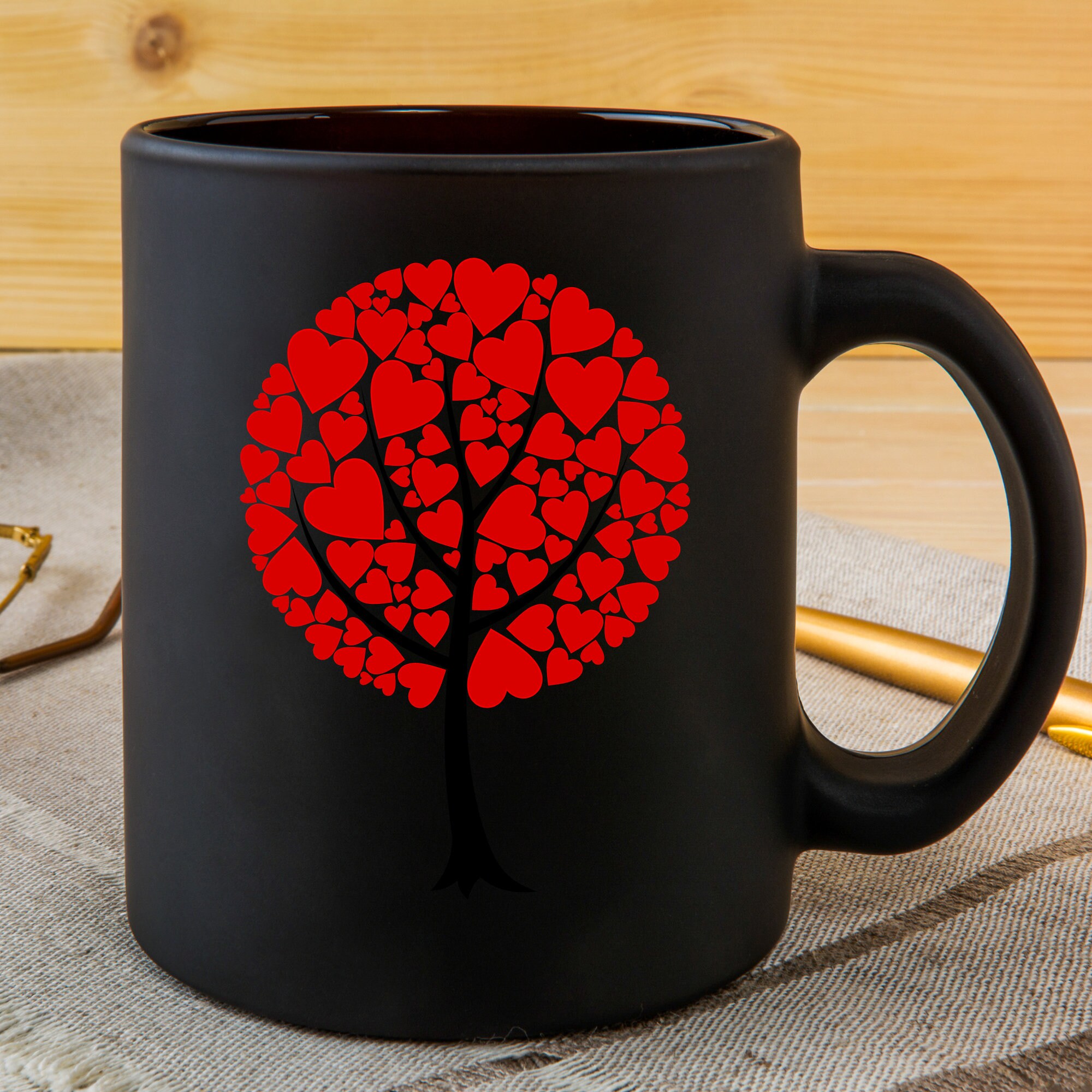 Heart Tree Dxf, Love Heart Tree Svg, Heart With Tree Dxf, Svg, Eps, Png ...