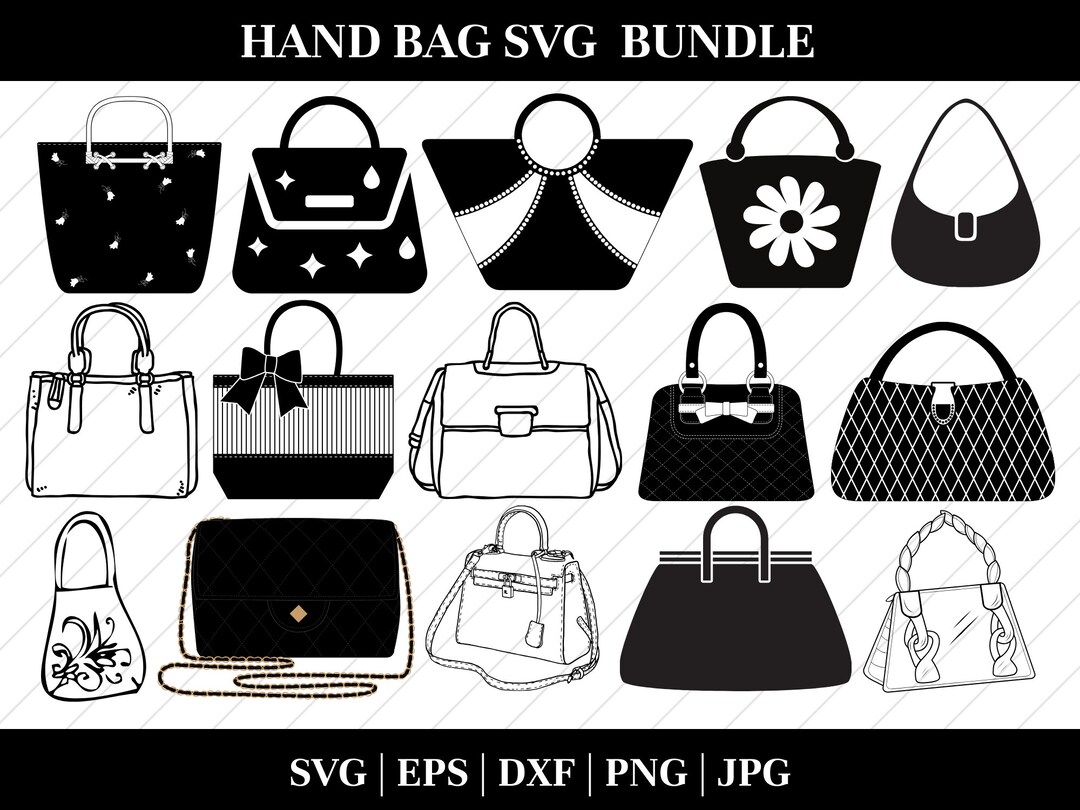 Handbags SVG, Handbags Bundle SVG, Purse SVG, Hand Purse Svg, Fashion ...