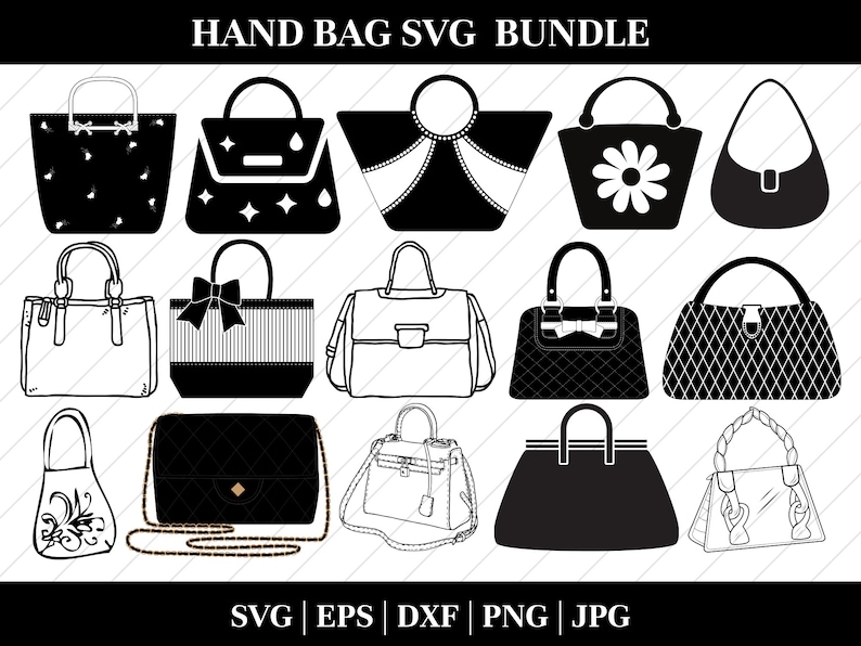 Handbags SVG, Handbags Bundle SVG, Purse SVG, Hand Purse Svg, Fashion ...